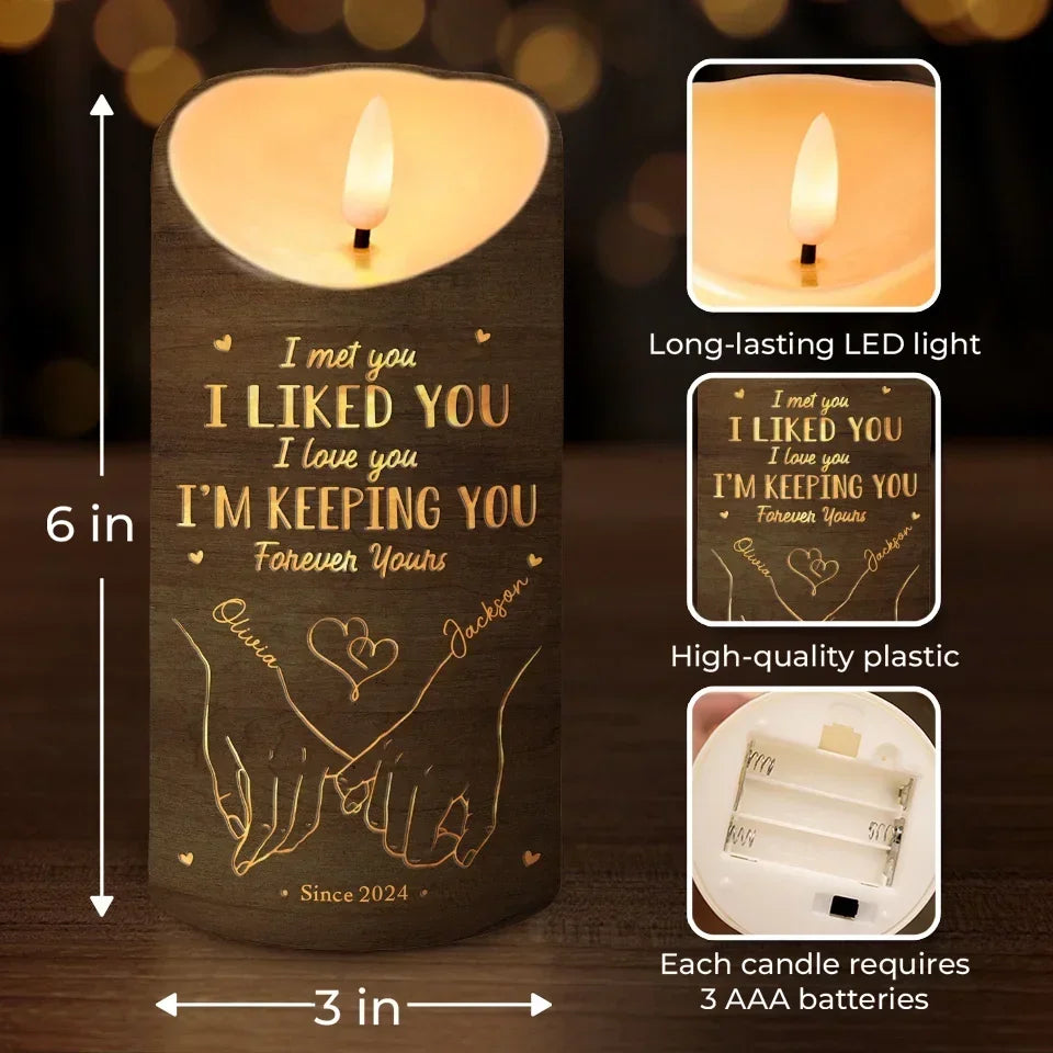 From Our First Kiss Till Our Last Breath - Couple Personalized LED Can ...