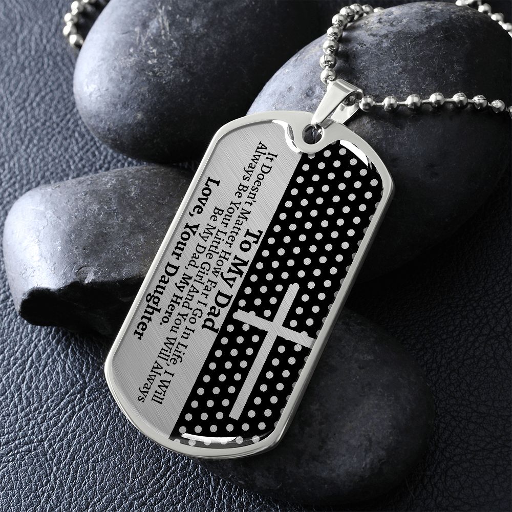 To My Dad - My Hero - Dog Tag Necklace – Soulmate Gift